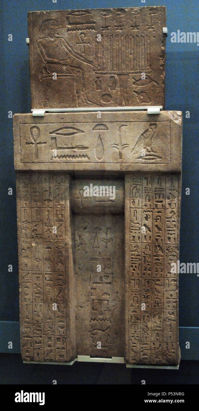 Nyankhre false door stela. 2450 BC. Limestone's small false door from ...