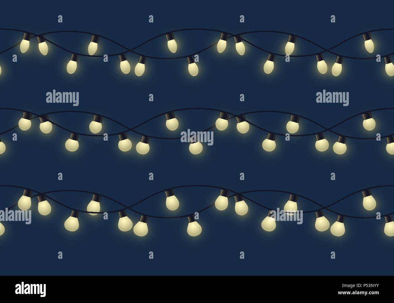 Garland with different bulbs with glow, different decorative light ...