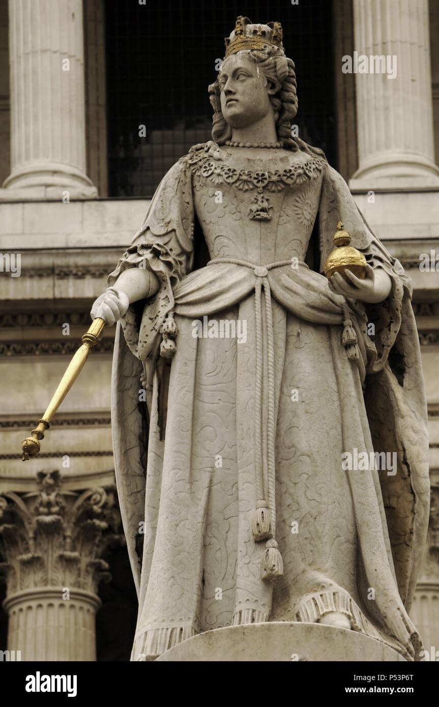 Anne I of Great Britain and Ireland (1665-1714). Queen of England ...