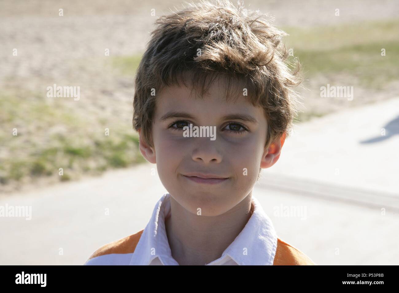 Portrait of a boy. 9 years old Stock Photo - Alamy