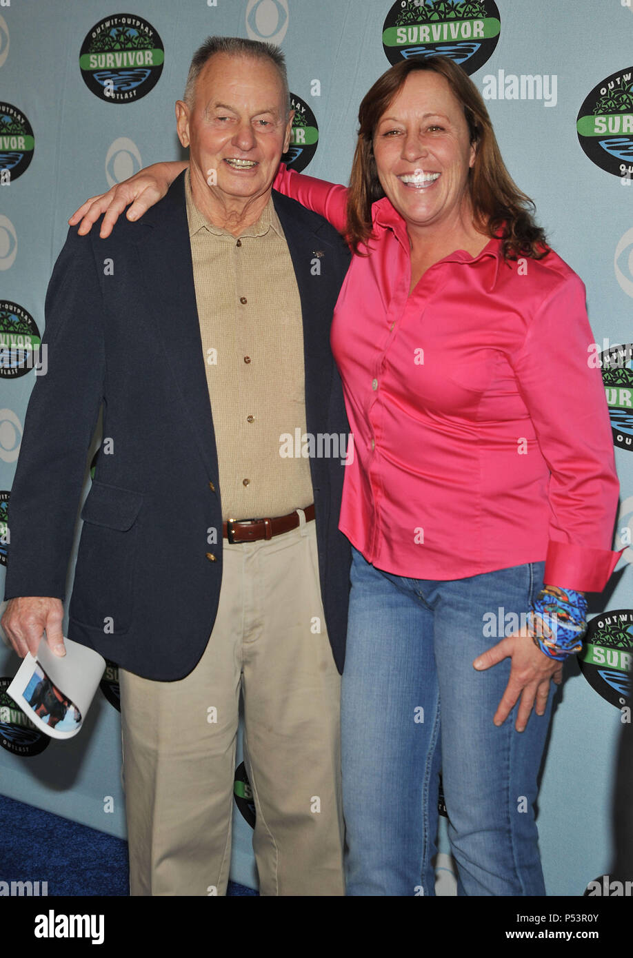 Rudy Boesch Susan Hawk - Survivor 10 Year Anniversary Party on the CBS ...