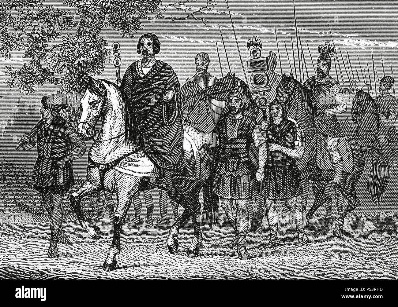 Roman Army. Engraving. 19th century Stock Photo - Alamy