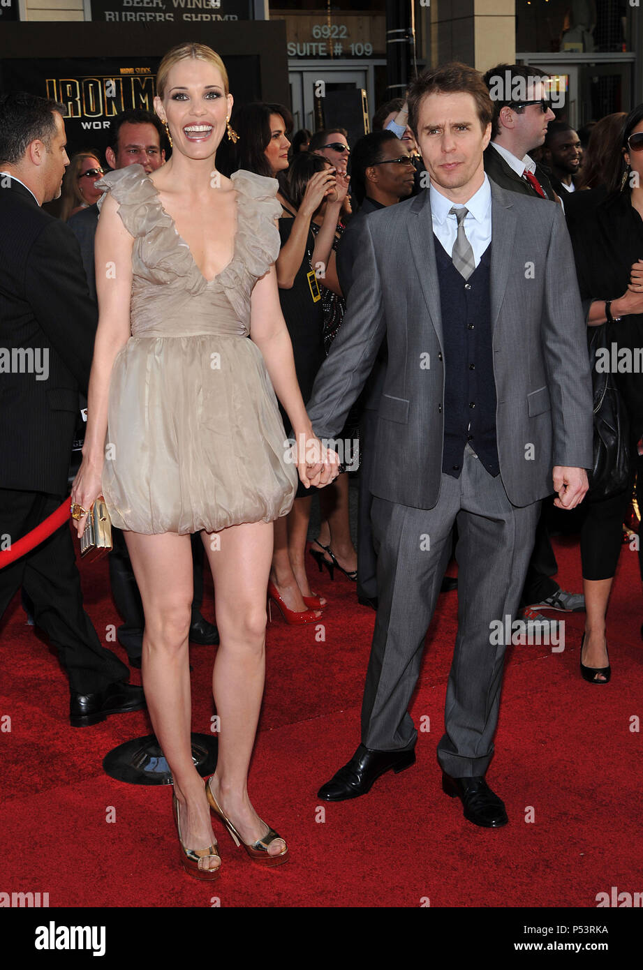 11 Leslie Bibb Sam Rockwell 11 - Iron Man 2 Premiere at the El Capitan ...