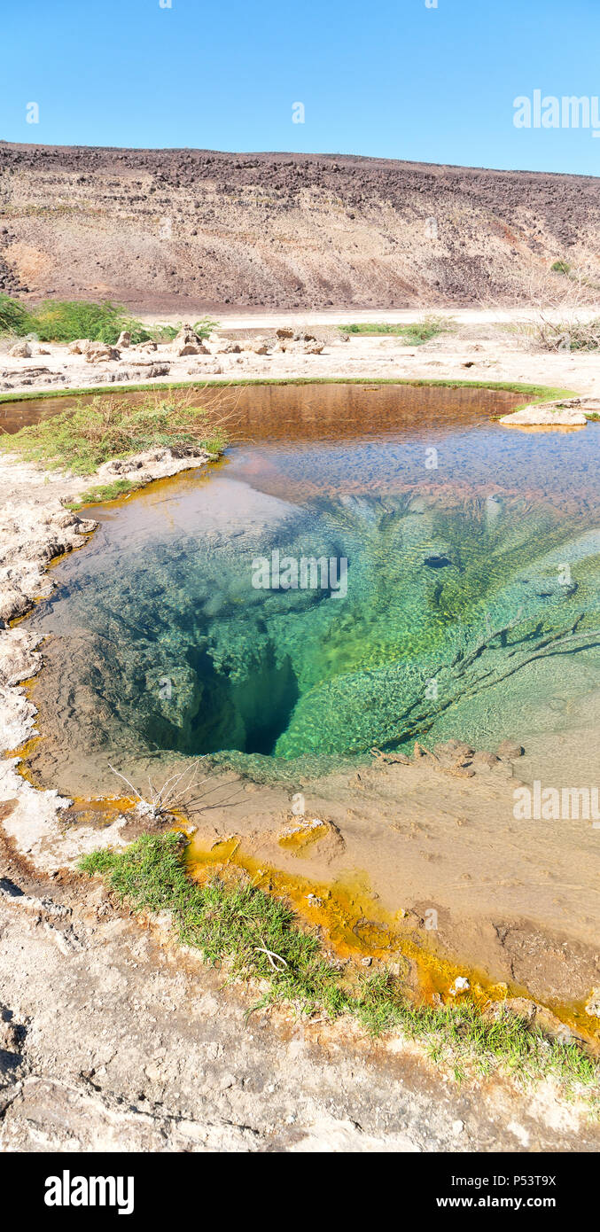 in danakil ethiopia africa the volcanic depression of dallol and pole ...