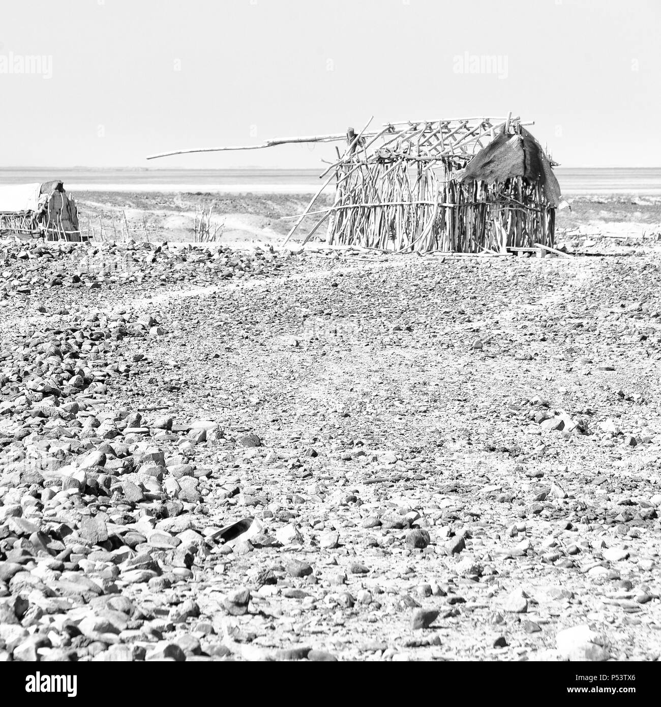 in ethiopia africa the poor house of people in the desert of stone ...