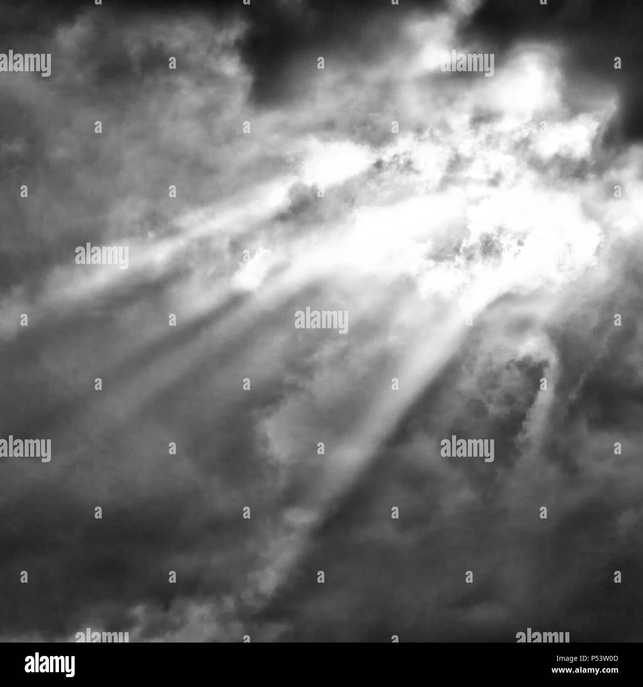 in the cloudy sky a ray of light like concept of holy paradise and ...