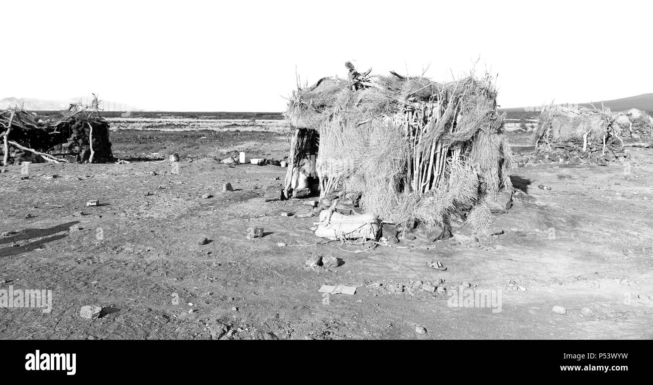 in ethiopia africa the poor house of people in the desert of stone ...