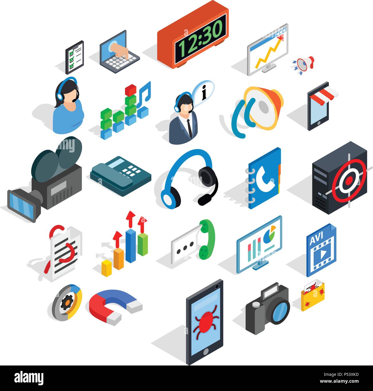 Modeling icons set, isometric style Stock Vector Image & Art - Alamy