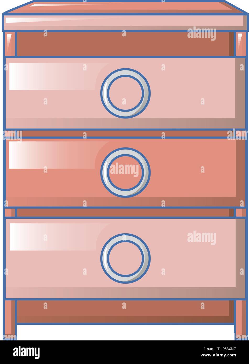 Red modern bedroom table icon, cartoon style Stock Vector Image & Art ...