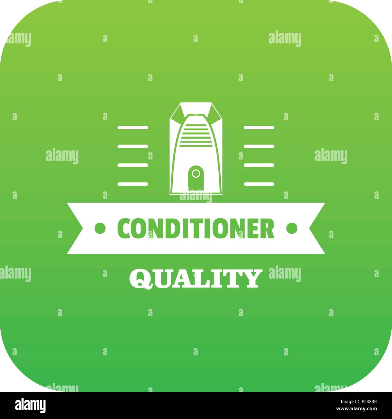 Quality conditioner icon green vector Stock Vector Image & Art - Alamy