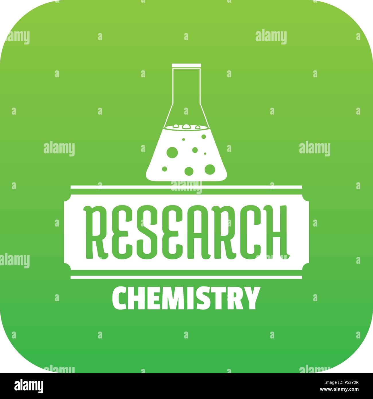 Research chemical icon green vector Stock Vector Image & Art - Alamy