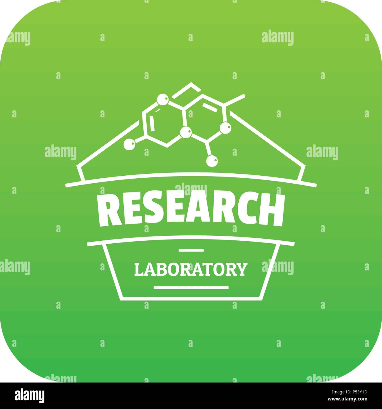Research molecular icon green vector Stock Vector Image & Art - Alamy