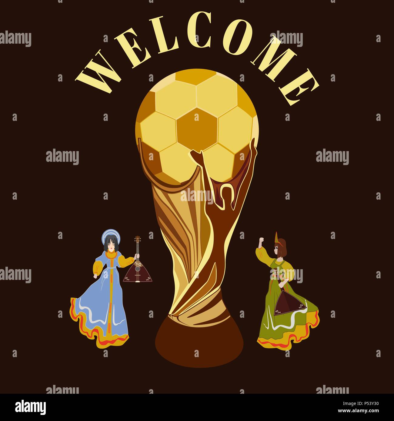 Football championship trophy flat vector illustration Stock Vector ...