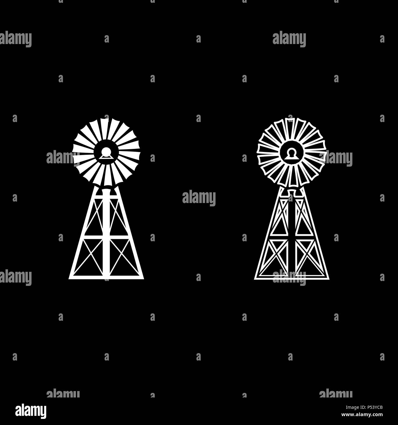 American style windmill hi-res stock photography and images - Alamy