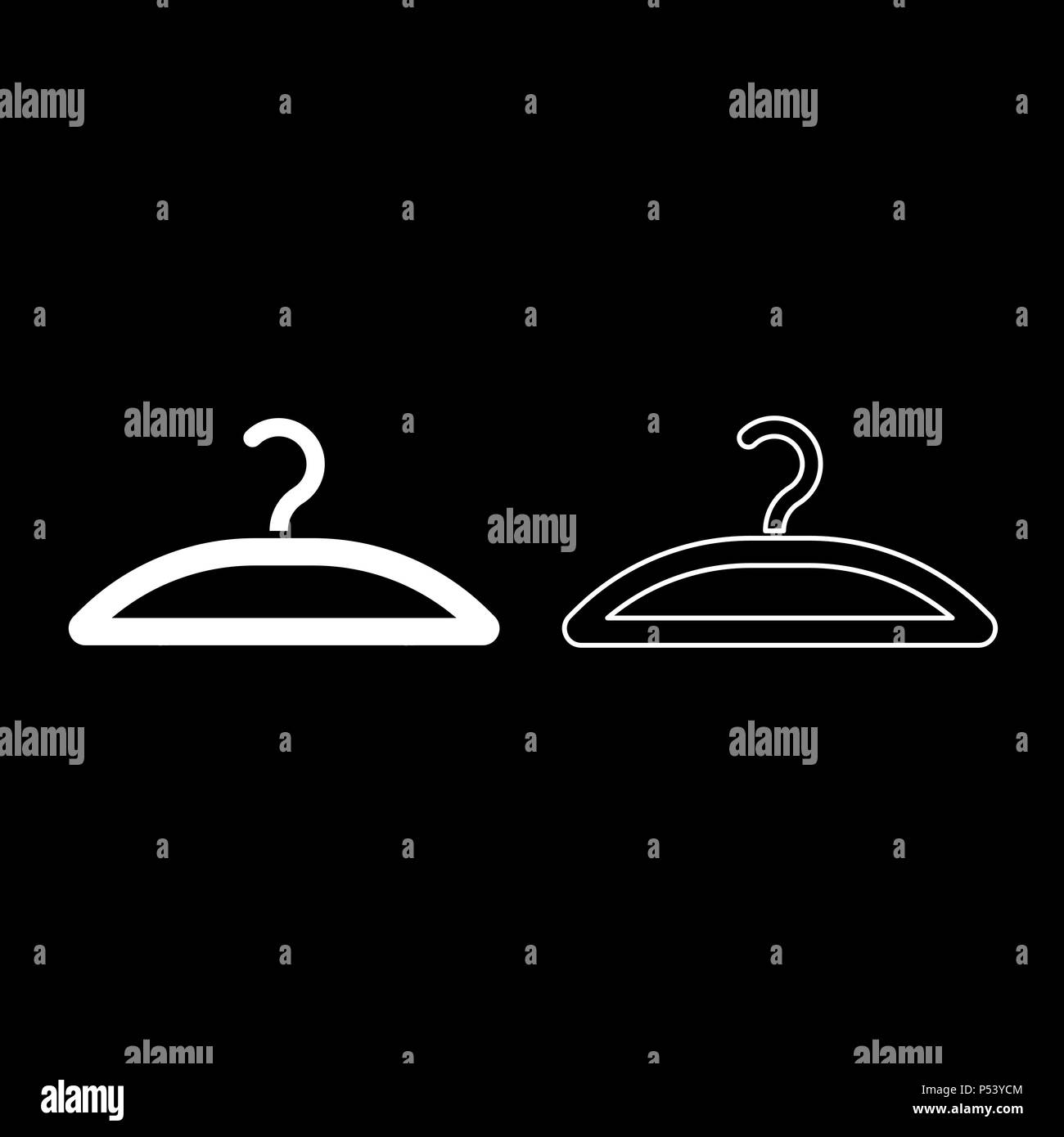 Hanger icon set white color vector I flat style simple image Stock ...
