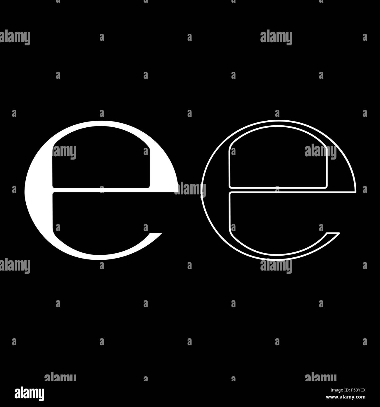 Estimated symbol e Stock Vector Images - Alamy