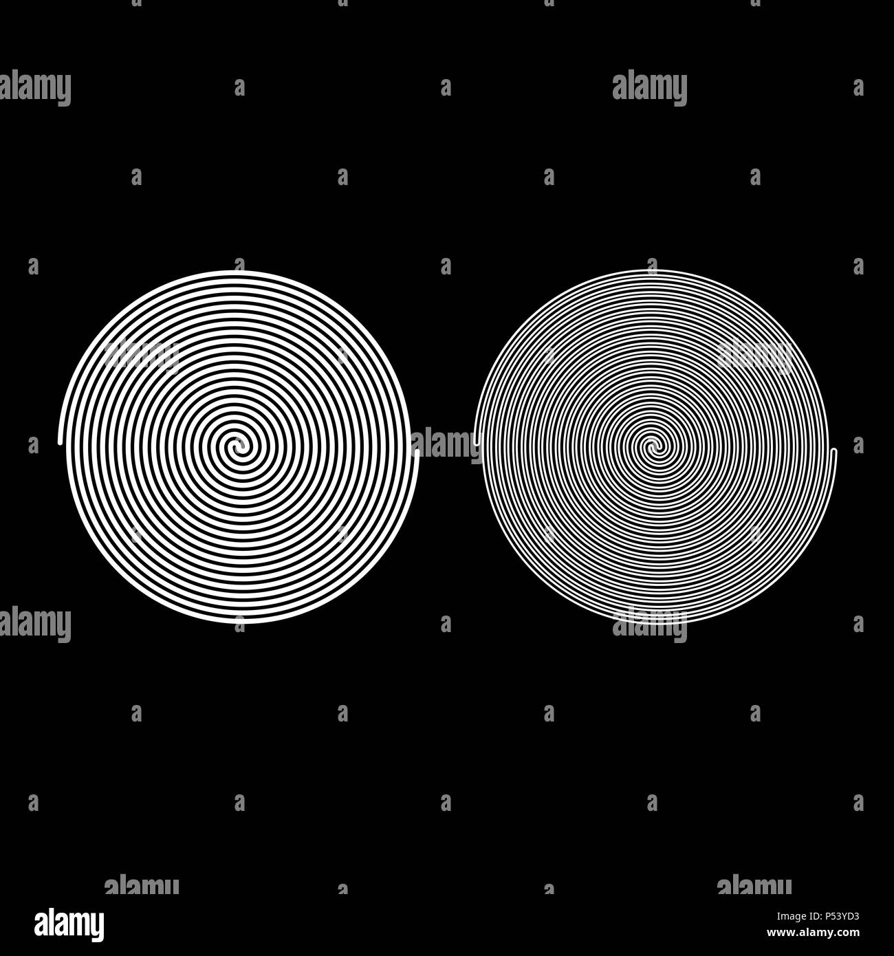 Spiral icon set white color vector I flat style simple image Stock ...