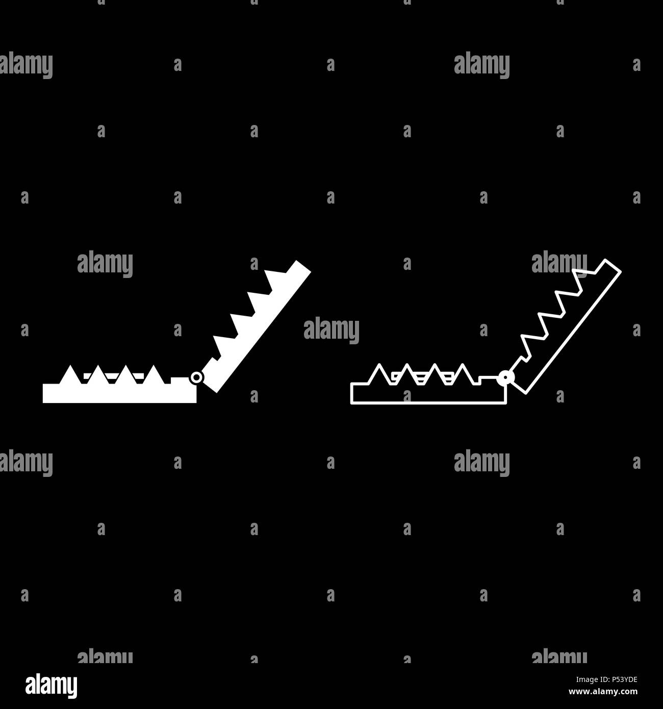 Trap icon set white color vector I flat style simple image Stock Vector Image & Art - Alamy