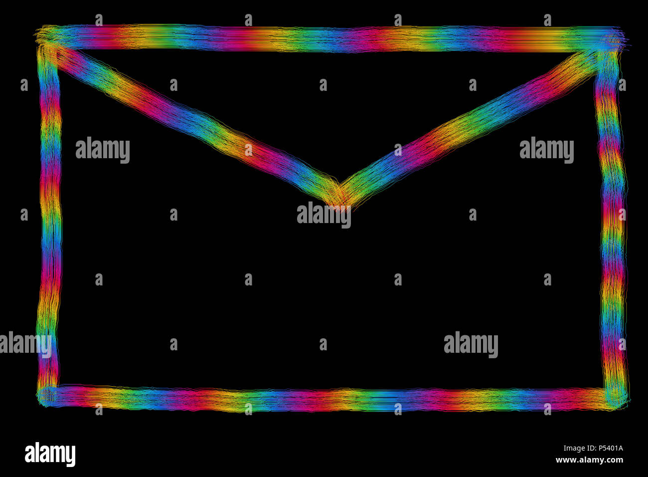 Symbol email address icon drawn hi-res stock photography and images - Alamy