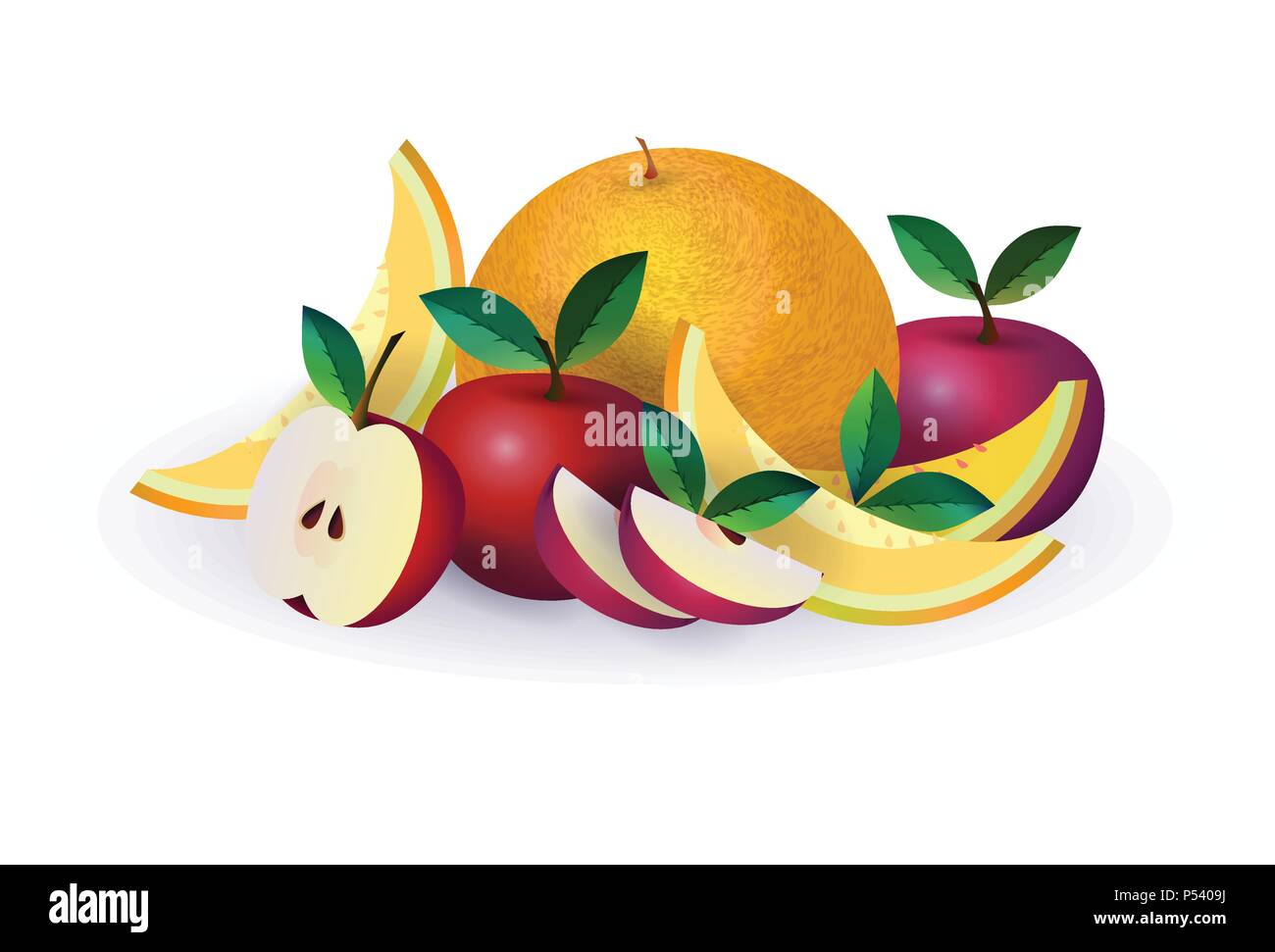 Melon frame Stock Vector Images - Alamy