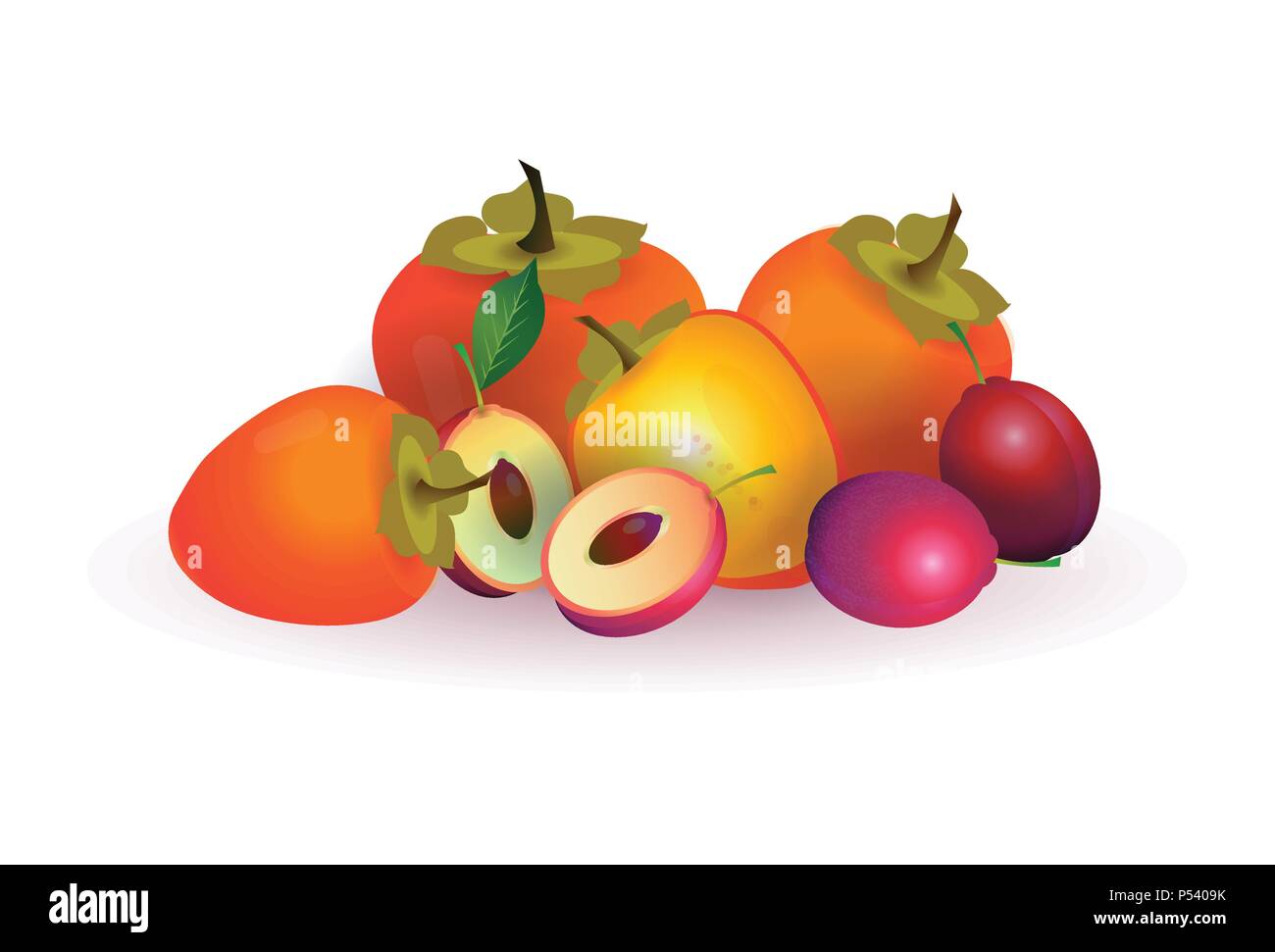 melon apple fruit on white background, healthy lifestyle or diet ...