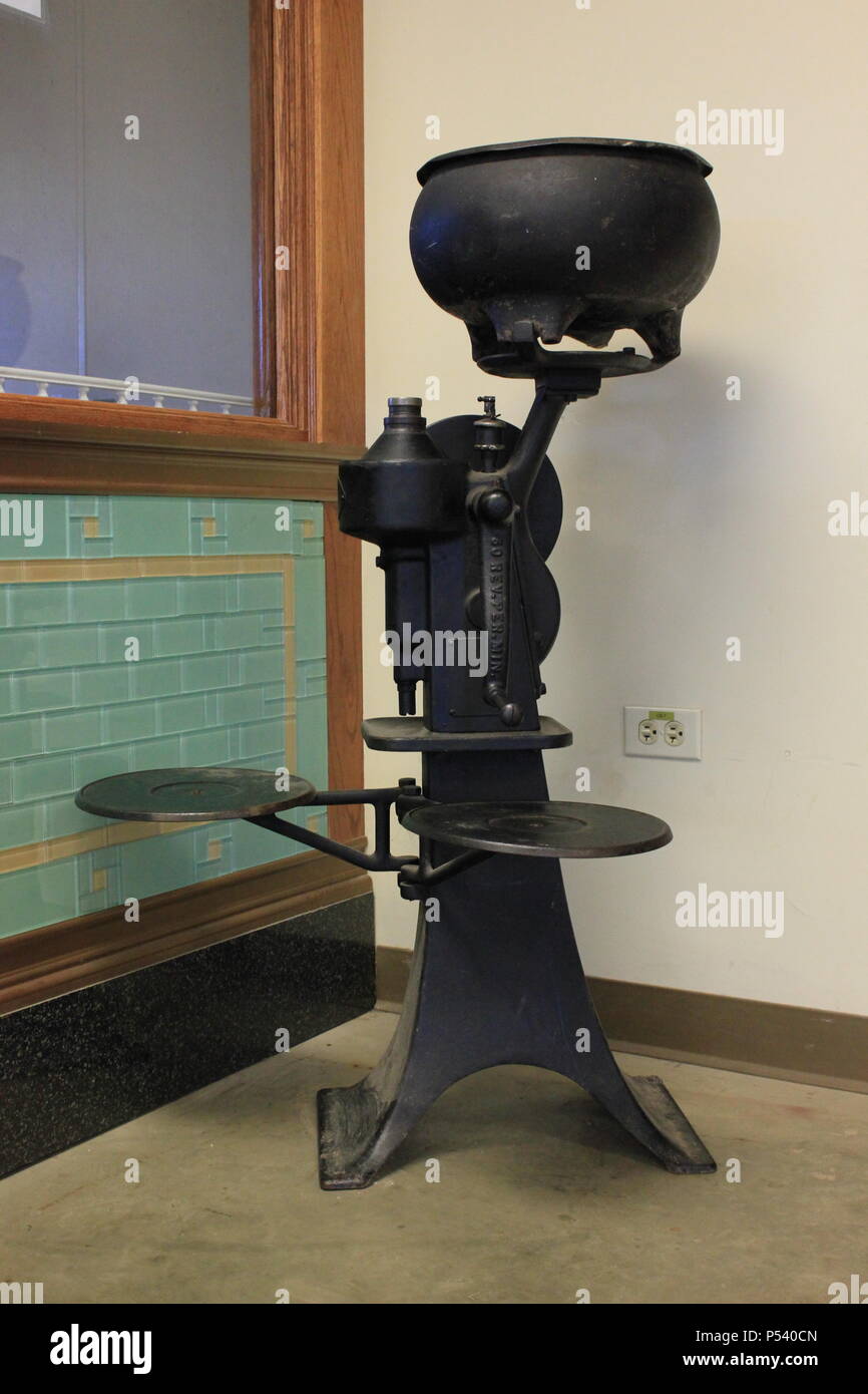Old vintage sorting machine and butter processing machine Stock Photo ...