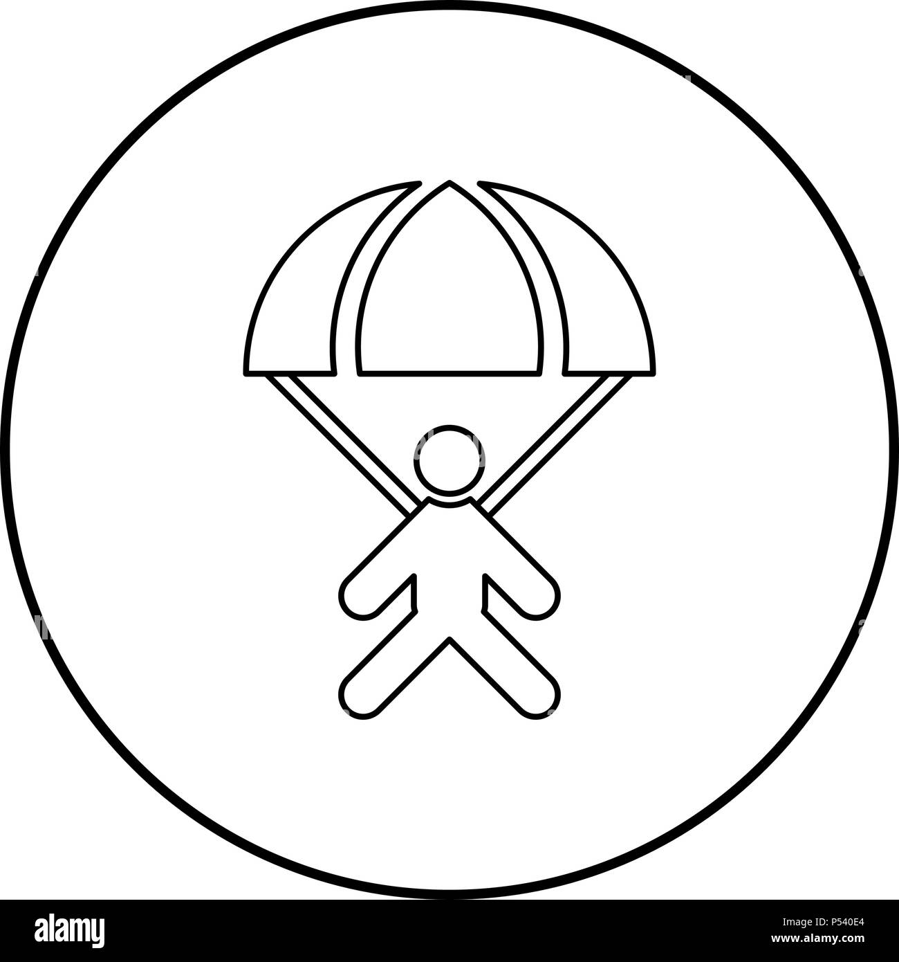 Paratrooper jump Stock Vector Images - Alamy
