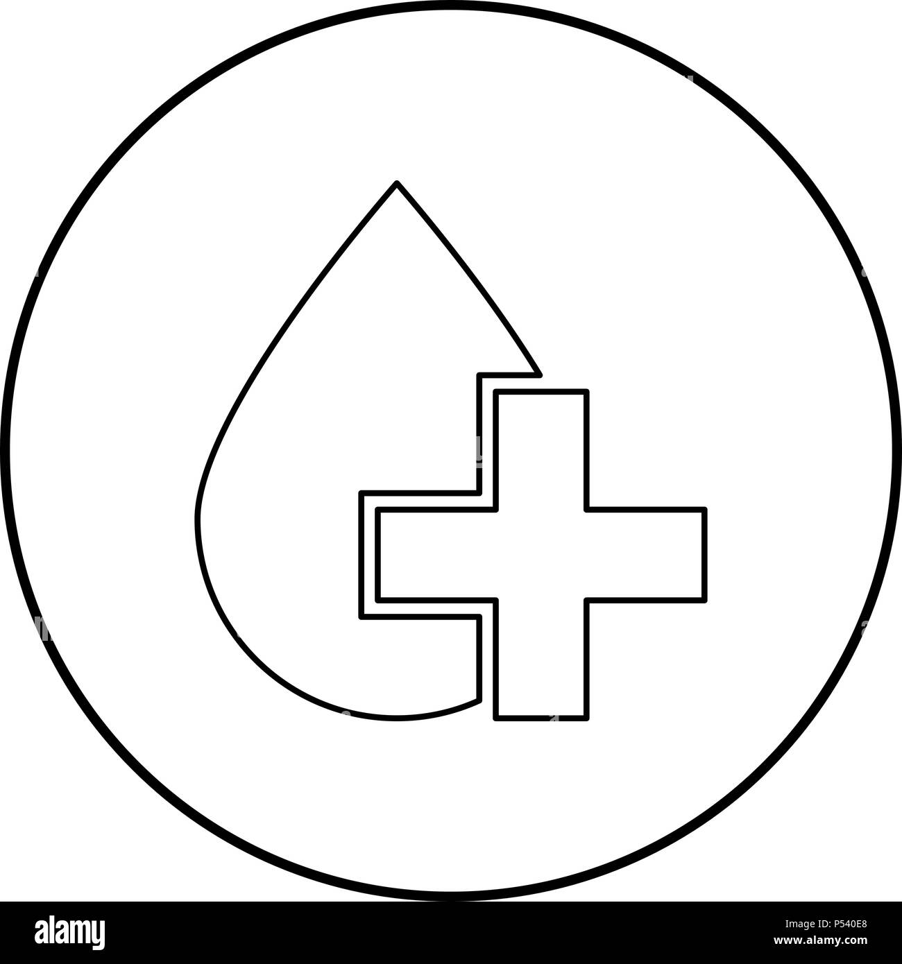 Medical cross in circle Stock Vector Images - Alamy