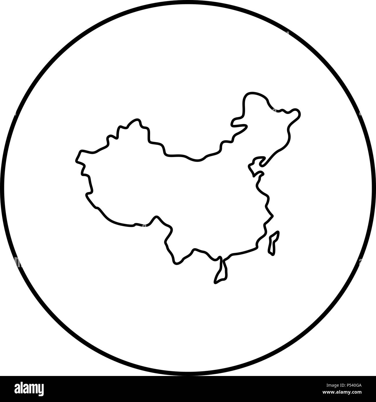 China Map Black and White Stock Photos & Images - Alamy