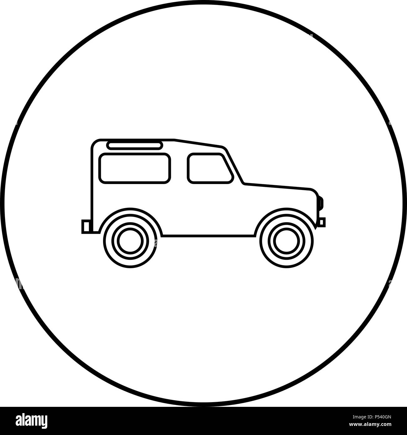 Offroad suv auto outline Black and White Stock Photos & Images - Alamy