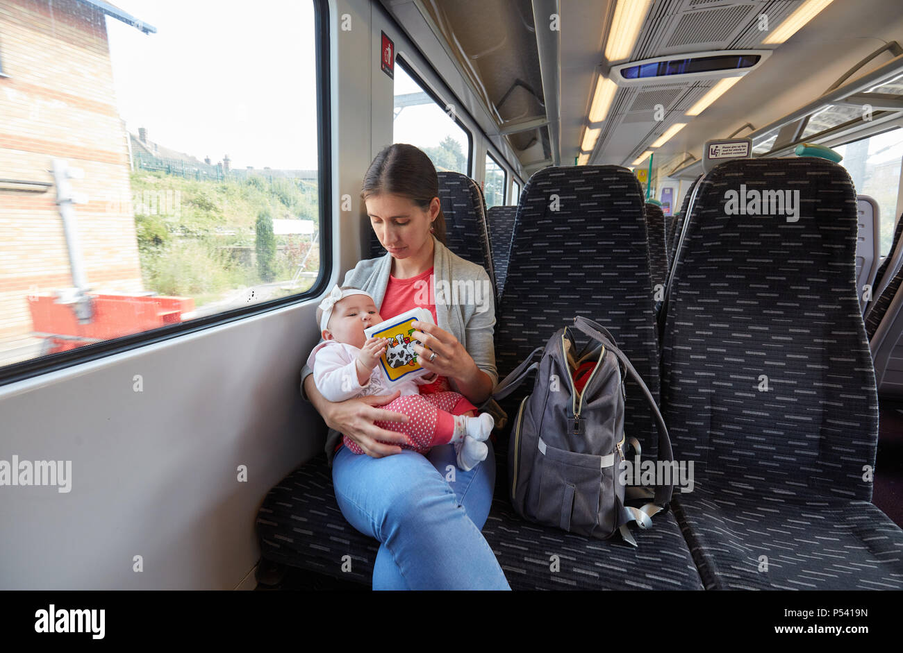 Baby on board train hi-res stock photography and images - Alamy