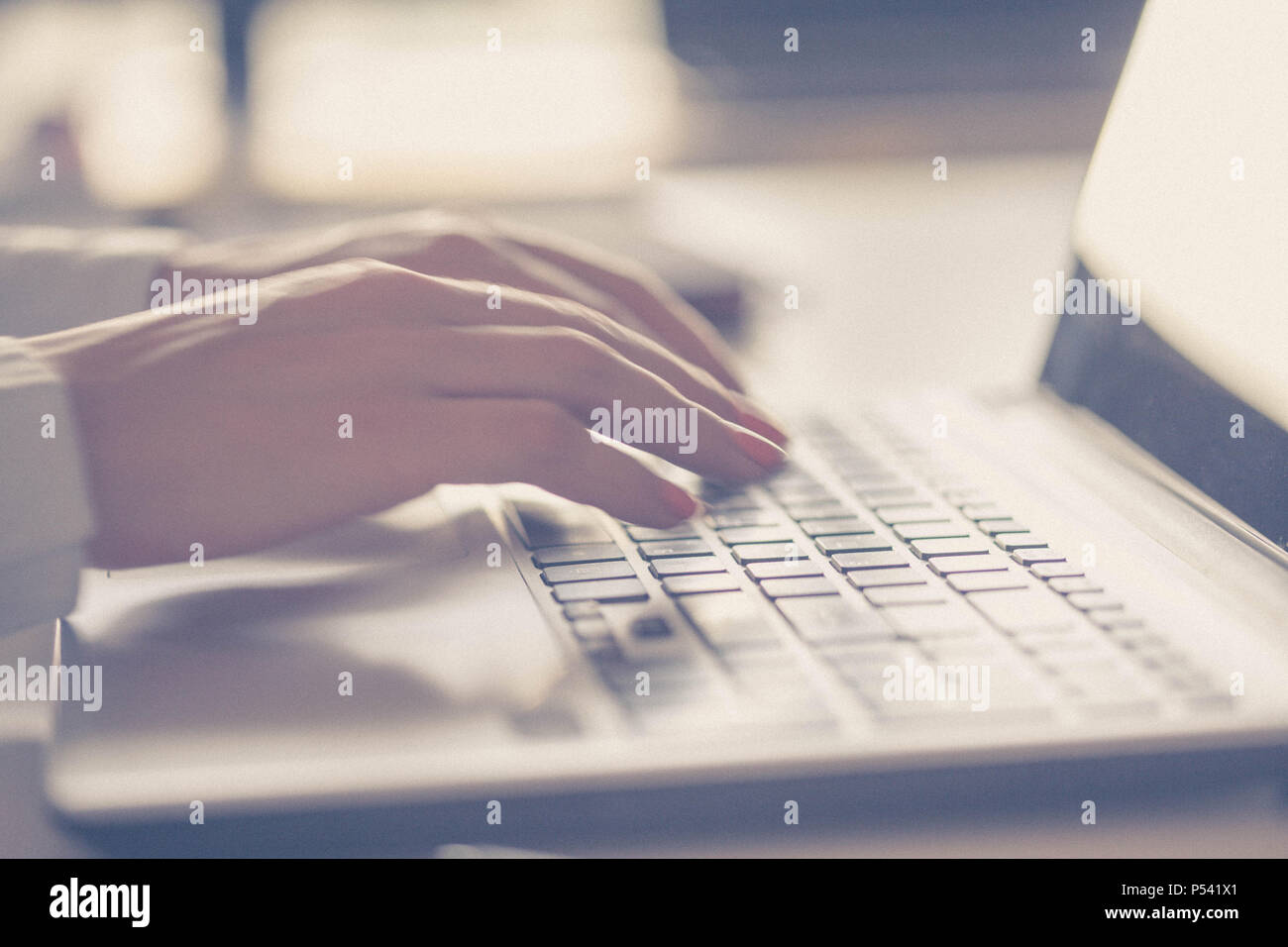 Busy typing hi-res stock photography and images - Alamy