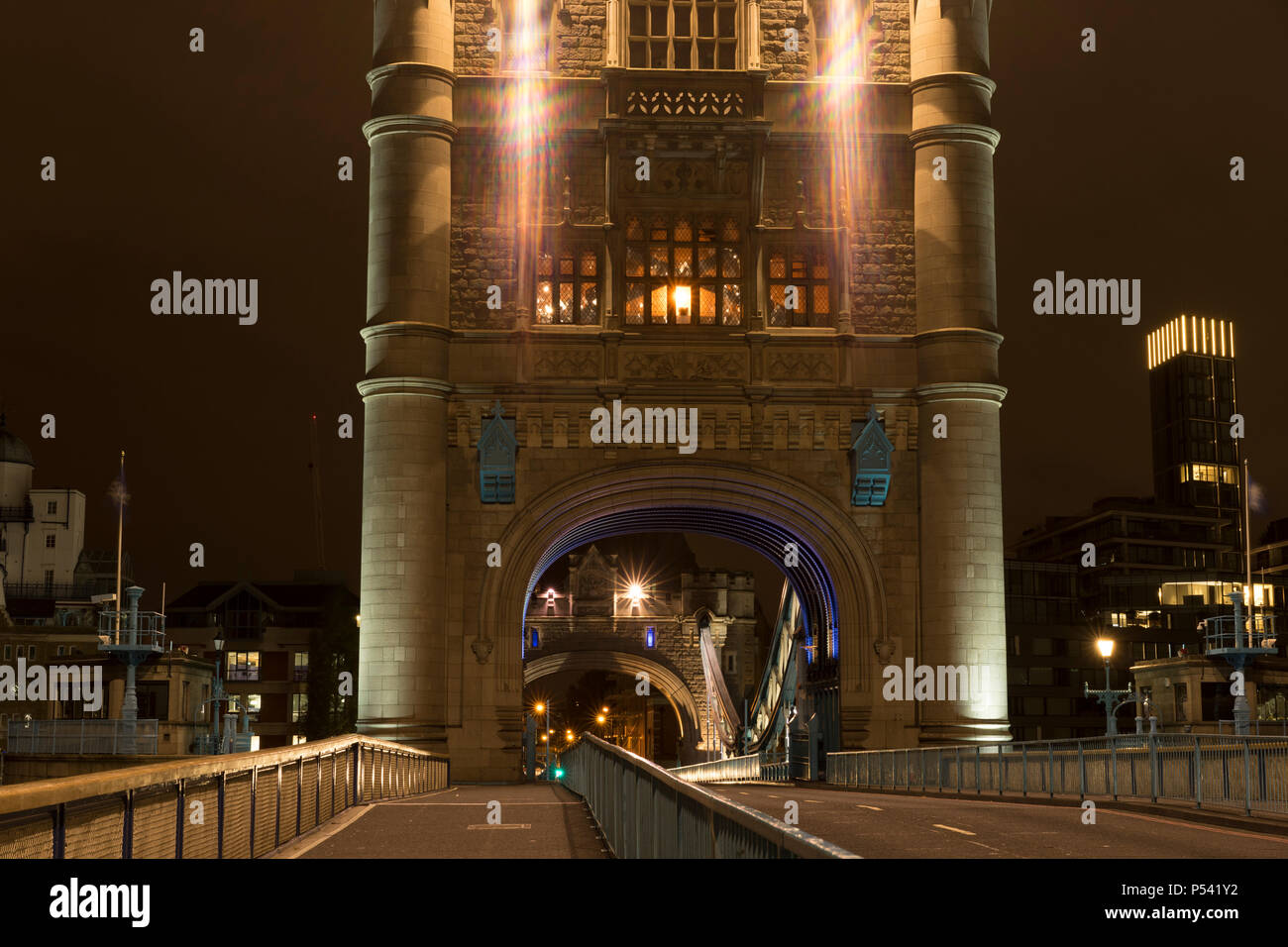 London Great Britain, October 11 2017, Tower Bridge at night, Nice ...