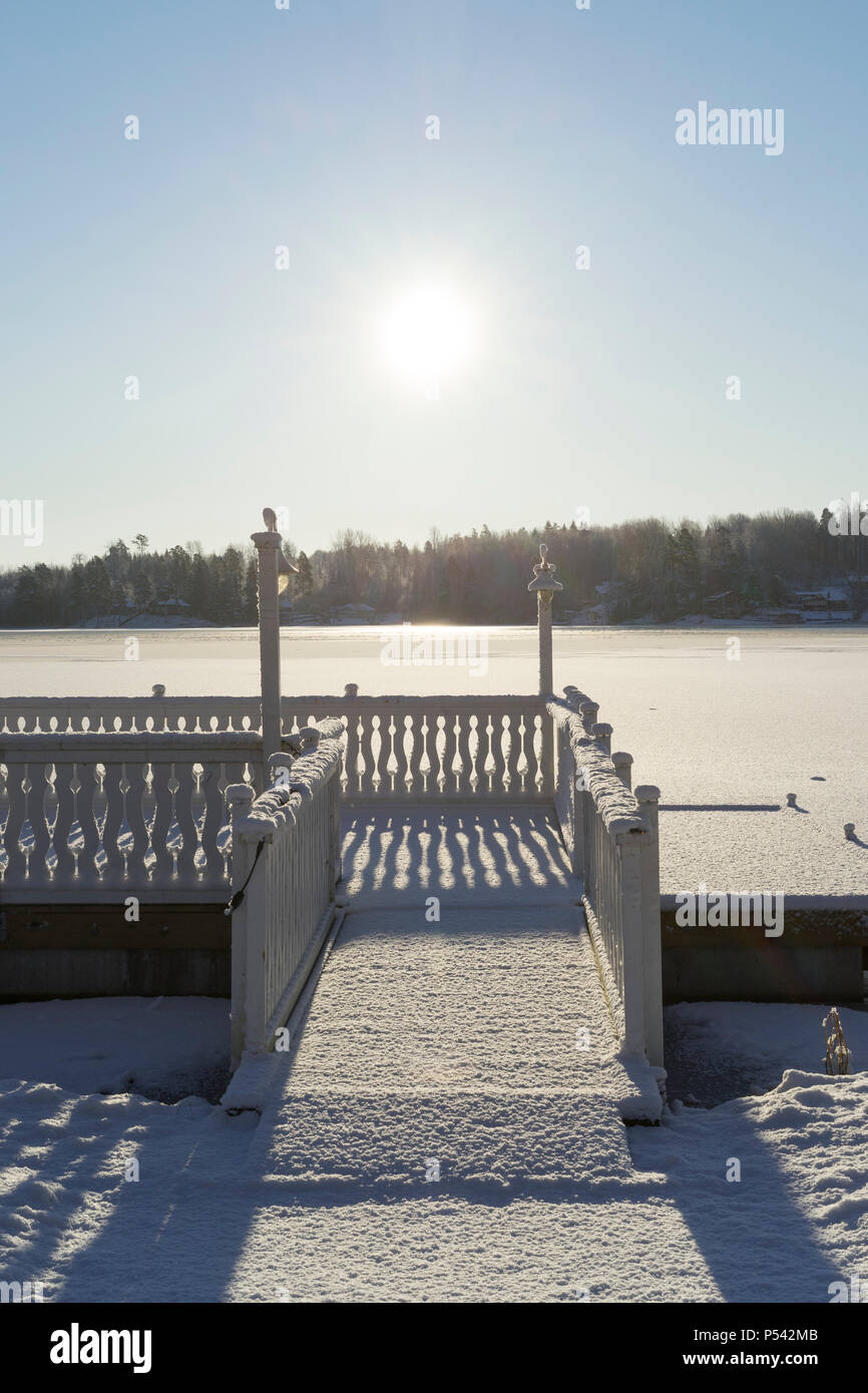 Swedish winter landscape. Beautiful nature and landscape in Scandinavia ...
