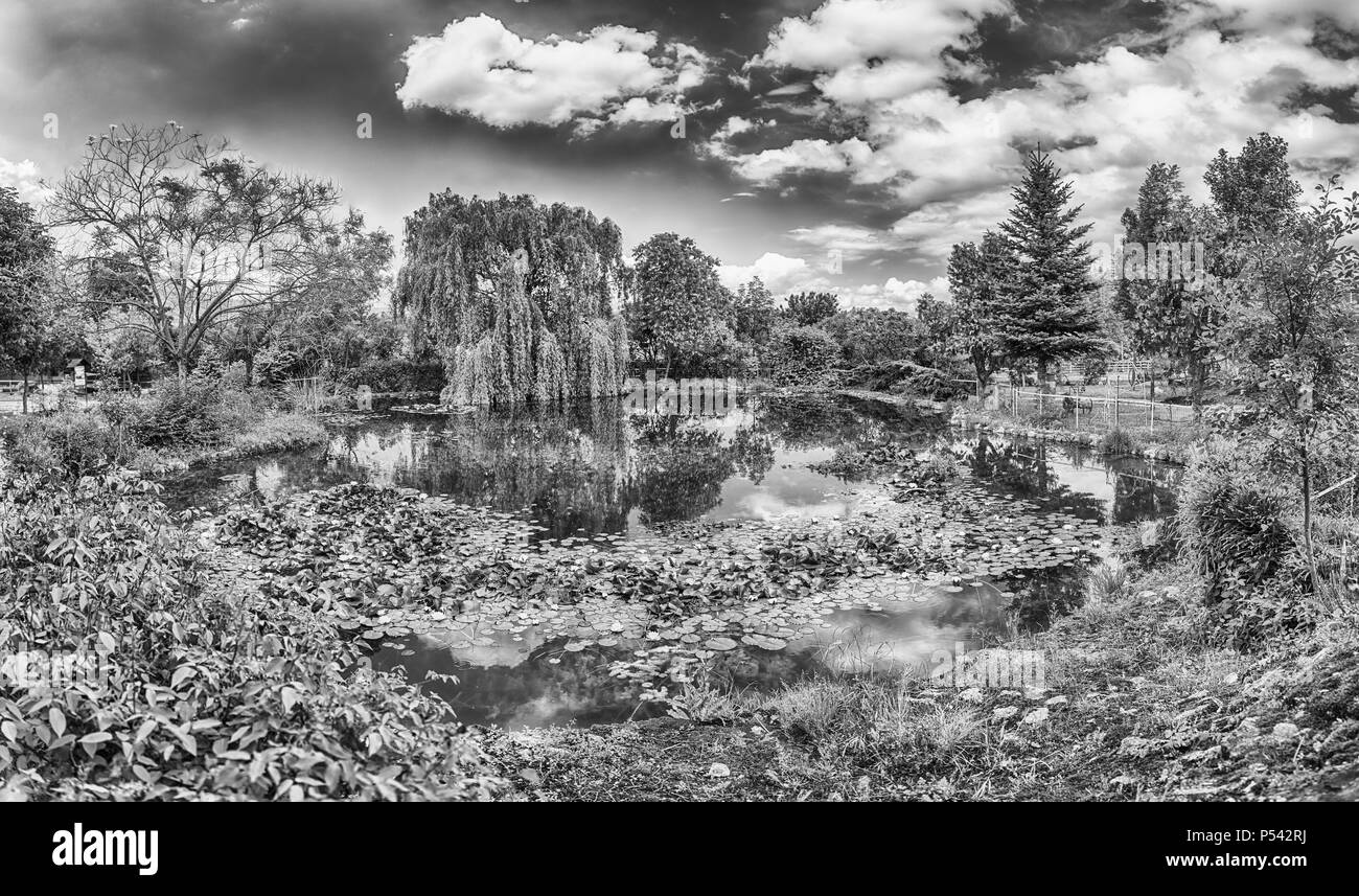 Beautiful rural landscape small Black and White Stock Photos & Images ...