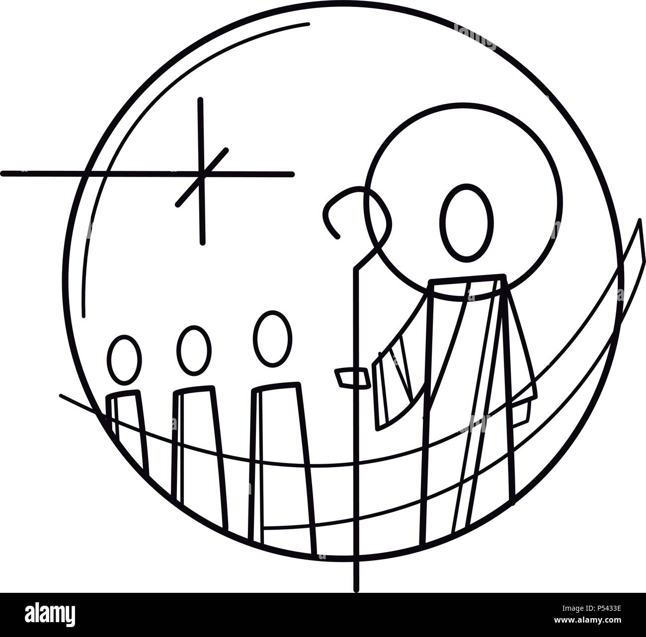 Hand drawn vector illustration or drawing of Jesus Christ his disciples ...