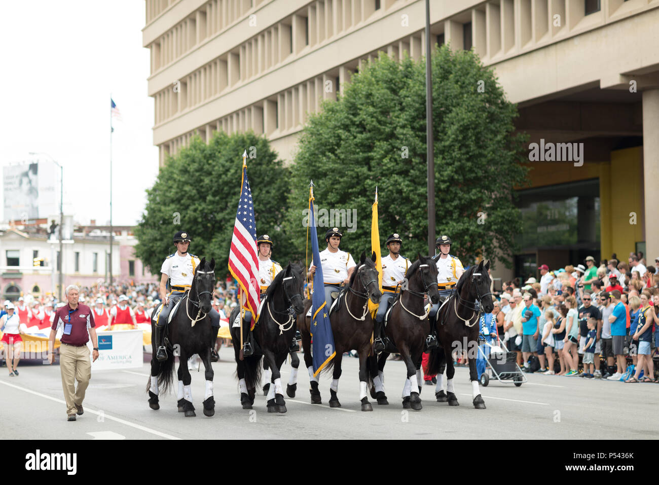 Horse rider carrying american flag hi-res stock photography and images ...