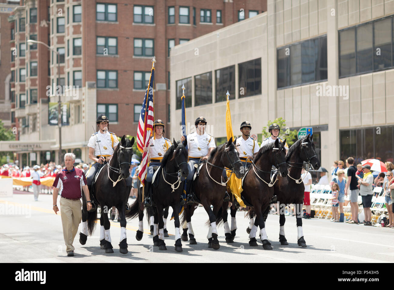 Horse rider carrying american flag hi-res stock photography and images ...