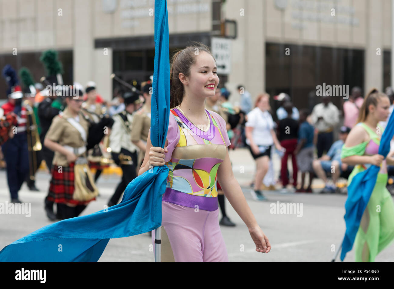 State gymnastics festival hi-res stock photography and images - Alamy