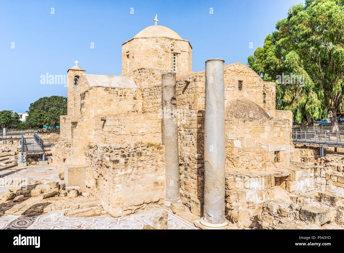 The Panagia Chrysopolitissa (Ayia Kyriaki) church in Paphos, Cyprus ...
