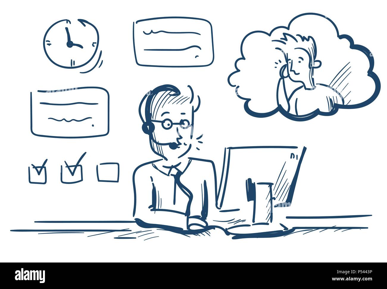 Male customer concept icon Cut Out Stock Images & Pictures - Alamy