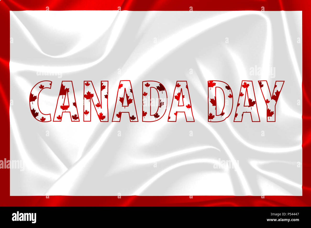 Illustration to celebrate Canada Day. Stylized waving flag Stock Photo ...