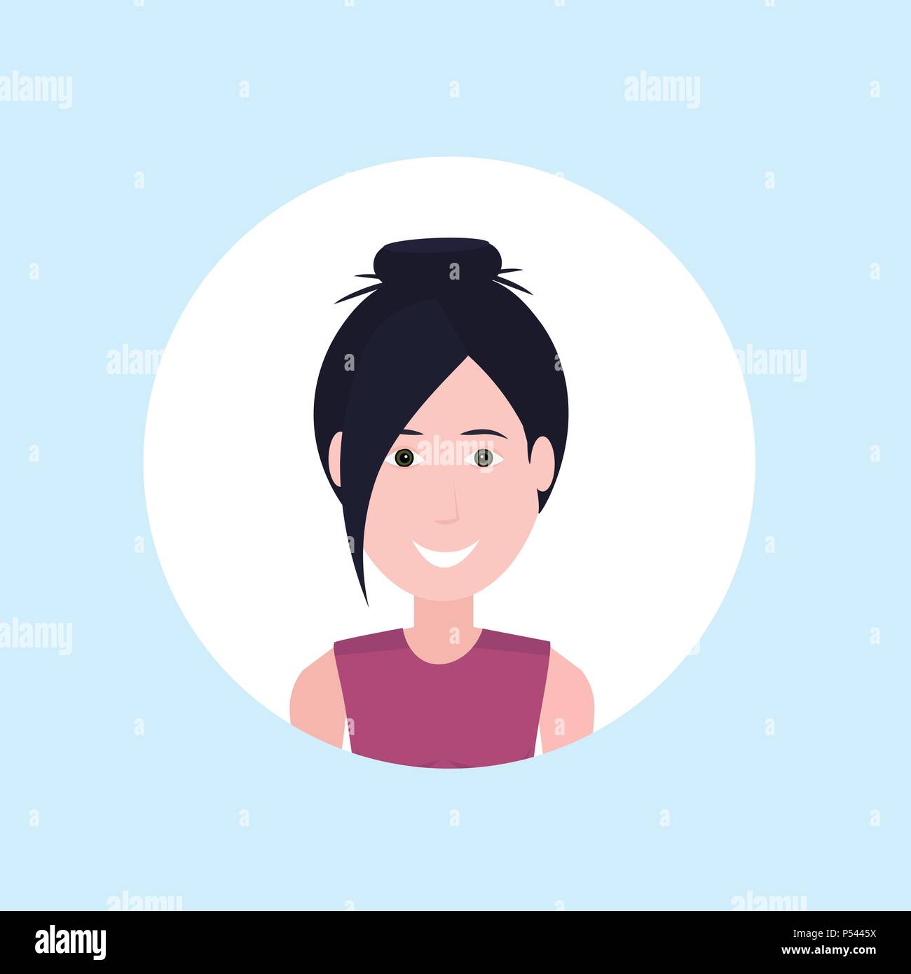 Portrait happy funny asian Stock Vector Images - Alamy