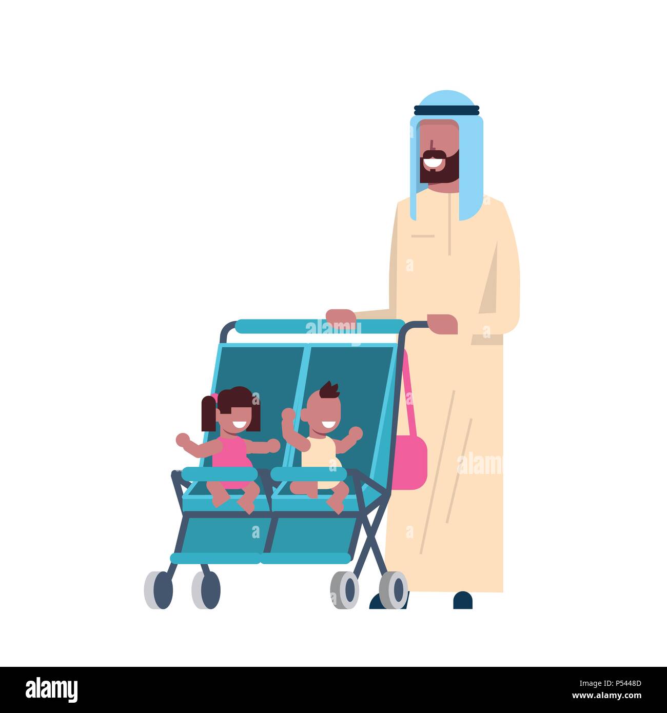 Cheerful muslim dad son Cut Out Stock Images & Pictures - Alamy