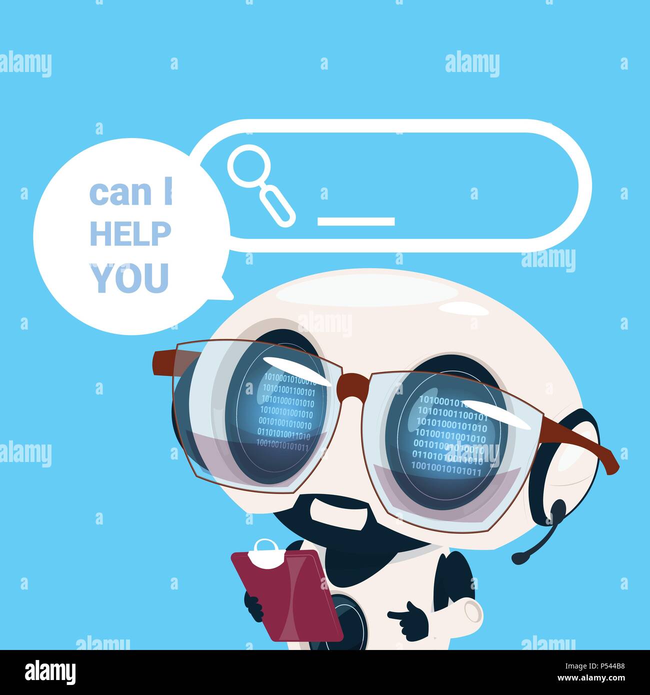 Call center customer robot Stock Vector Images - Alamy