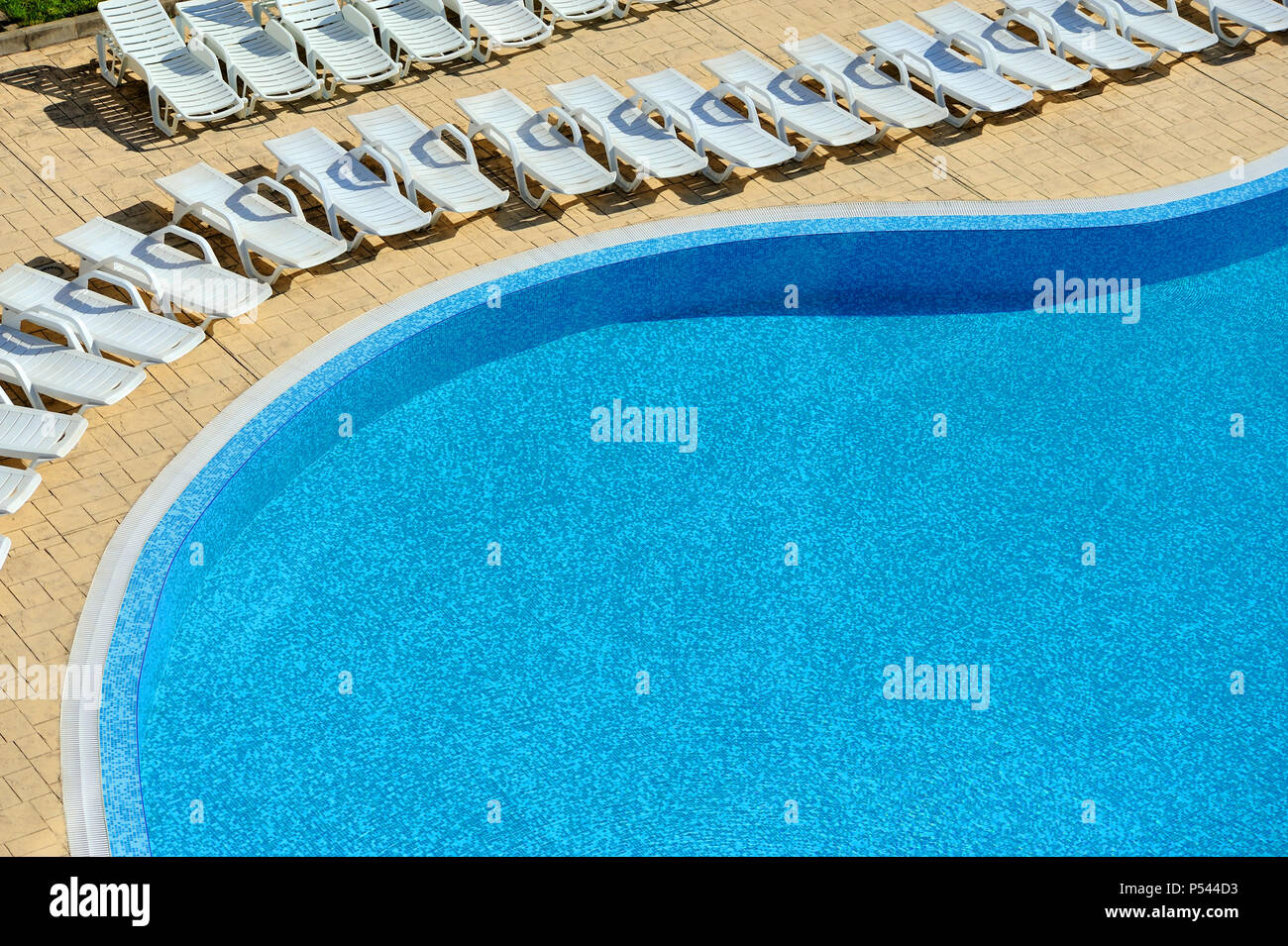 Beautiful view of swimming pool of luxury hotel Stock Photo - Alamy