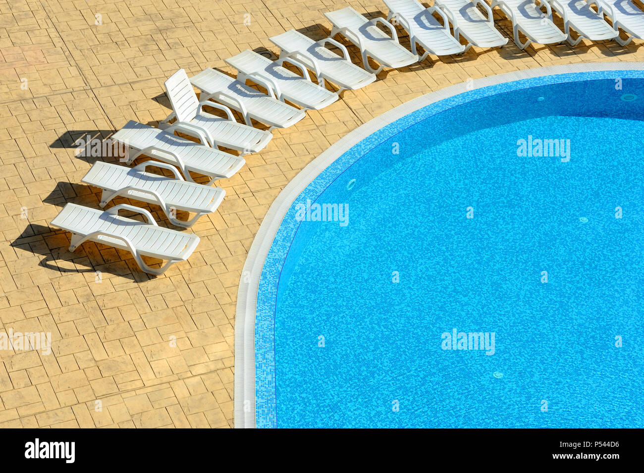 Beautiful view of swimming pool of luxury hotel Stock Photo - Alamy