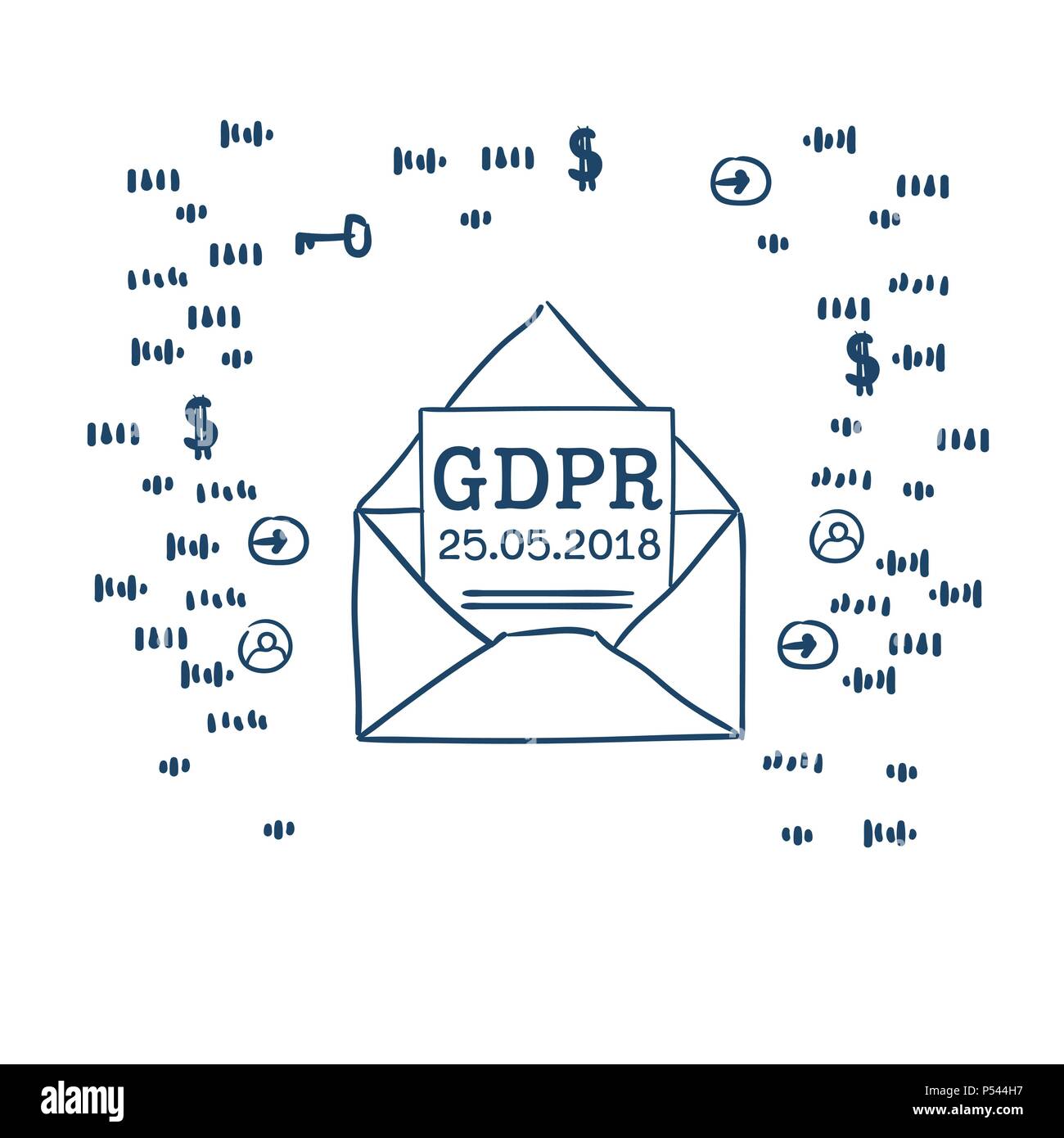 letter in envelope General Data Protection Regulation GDPR server ...