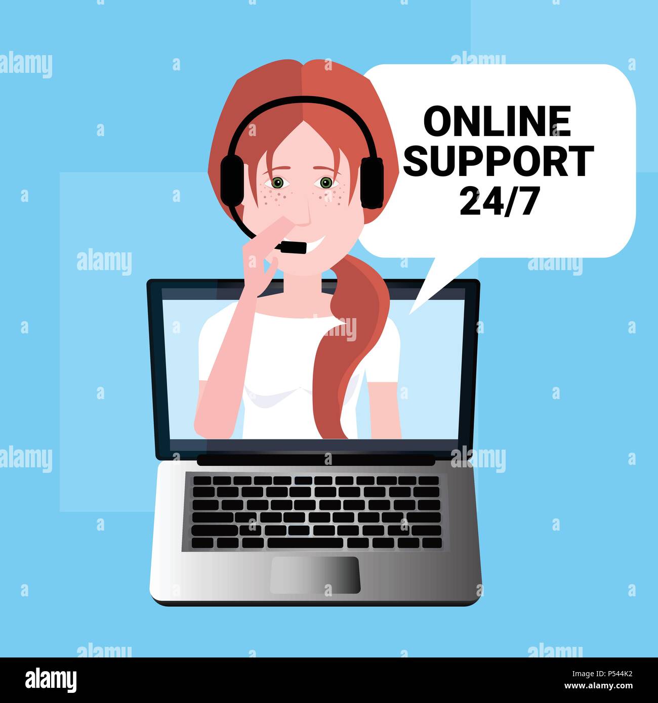 Woman headphone bubble Stock Vector Images - Alamy