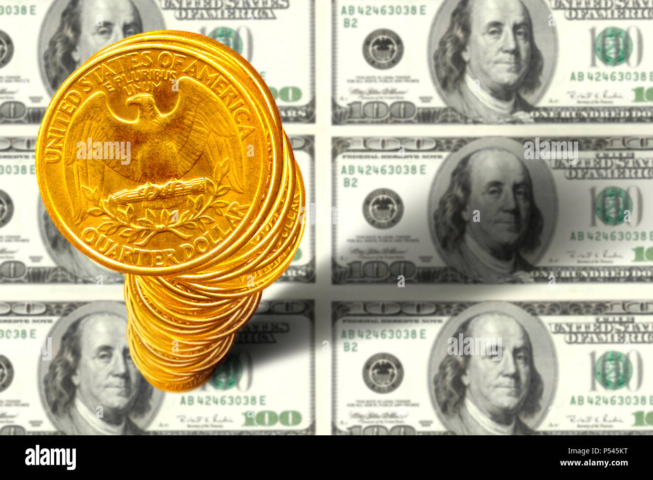 conceptual background image of us paper currency Stock Photo - Alamy